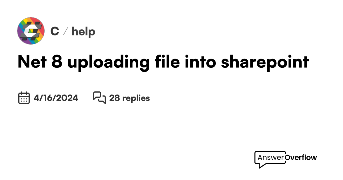 .Net 8 uploading file into sharepoint - C#