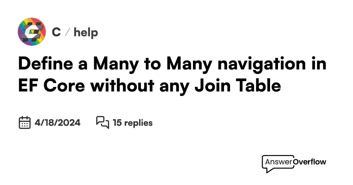 Define A Many To Many Navigation In Ef Core Without Any Join Table C