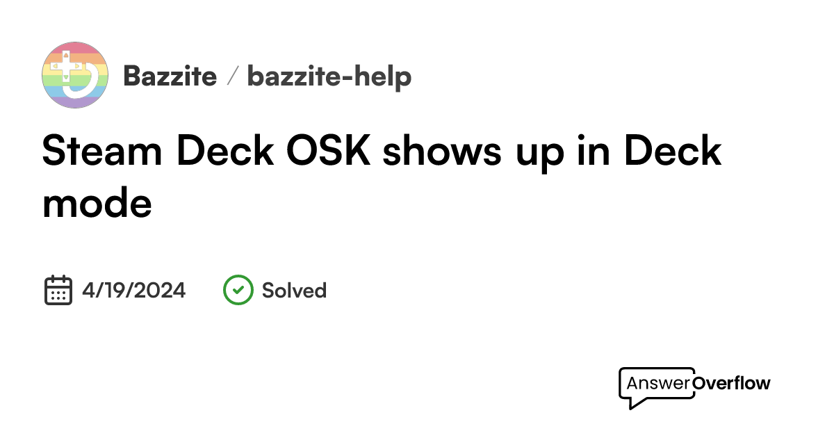 Steam Deck OSK shows up in Deck mode - Universal Blue