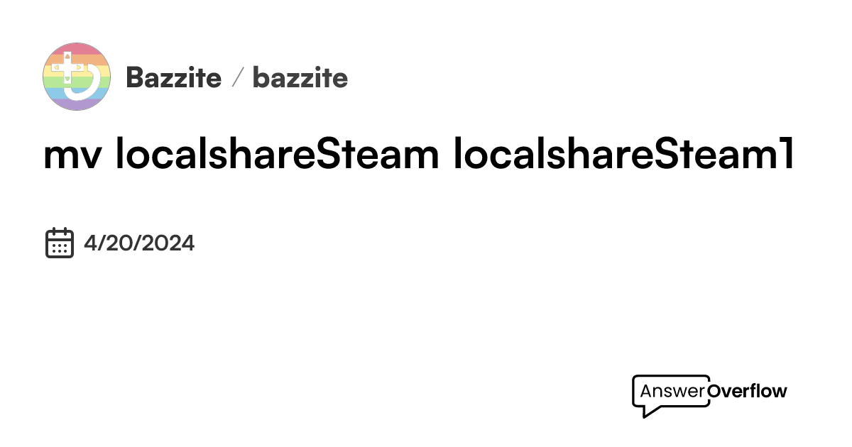 mv ~/.local/share/Steam ~/.local/share/Steam1 - Universal Blue