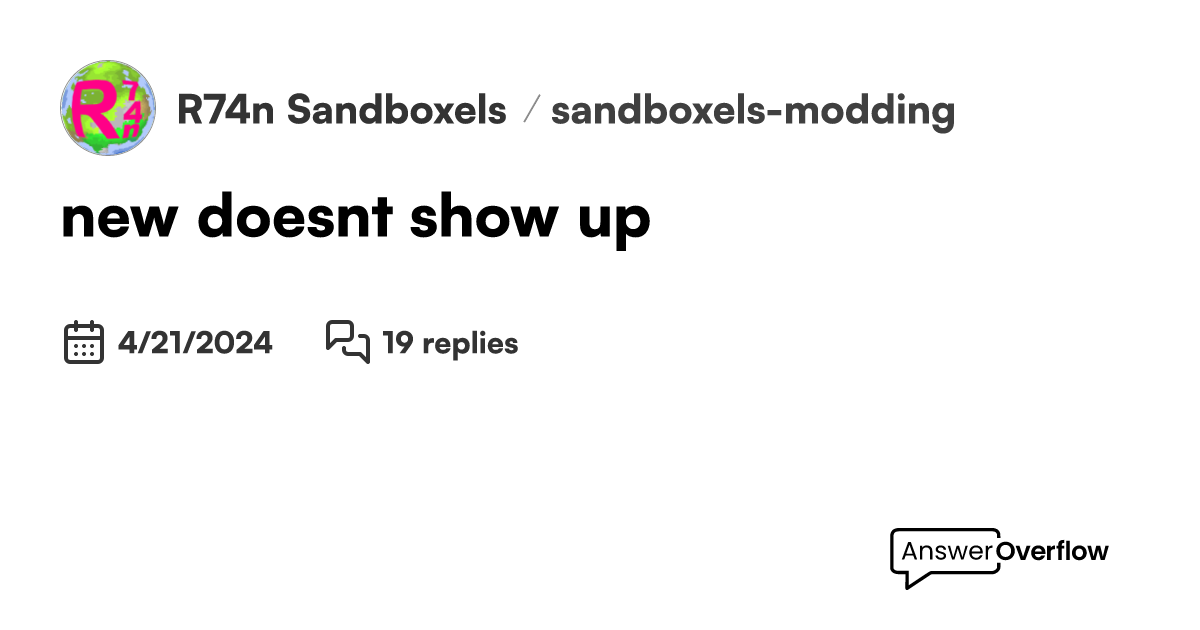 new doesnt show up - 🚨 R74n / Sandboxels