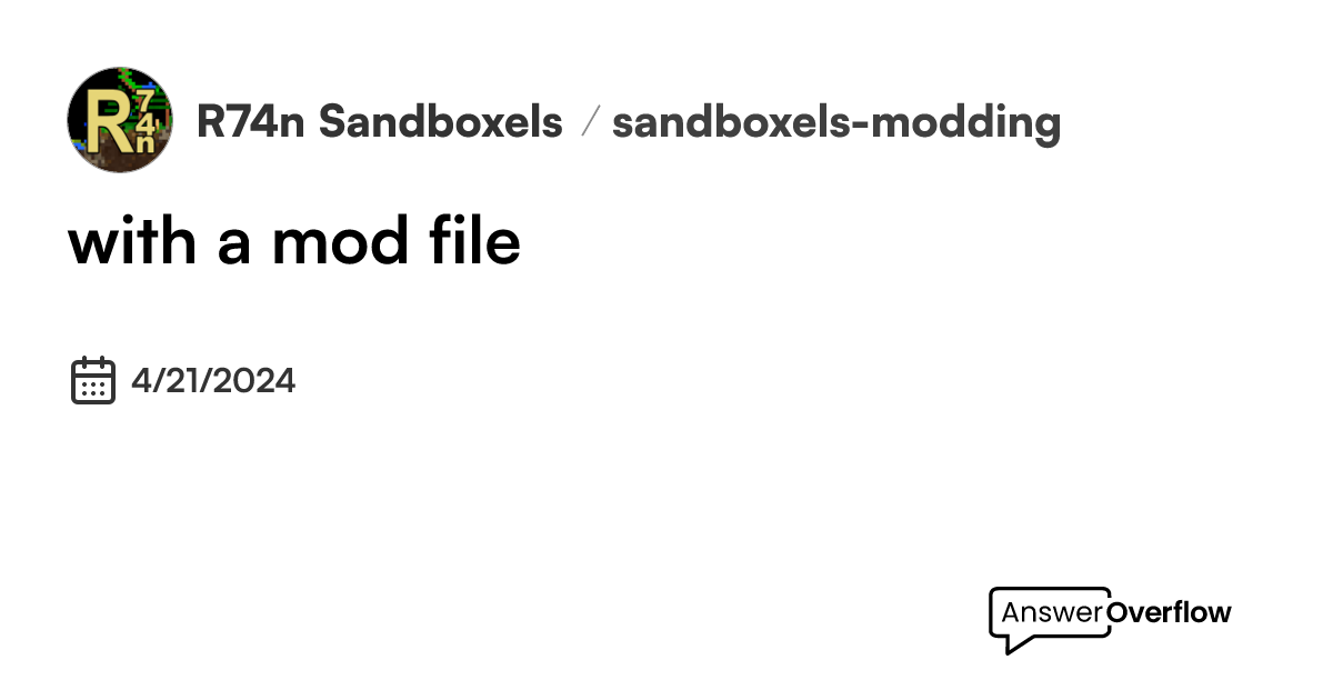 with a mod file - 🚨 R74n / Sandboxels
