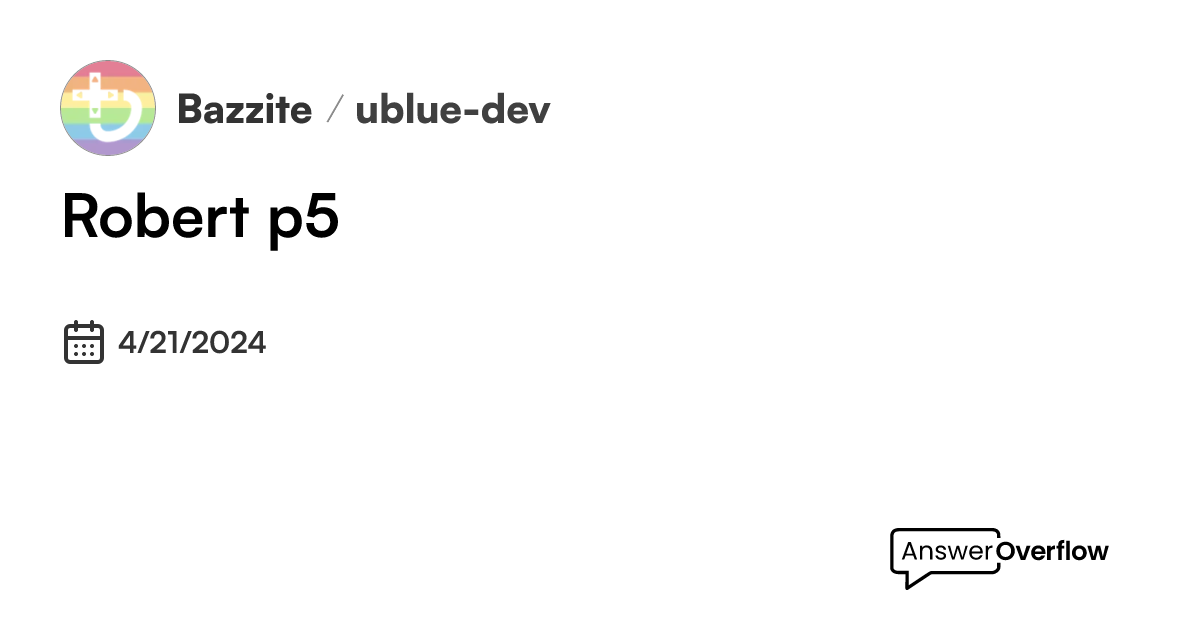 @Robert (p5) 😄 - Universal Blue