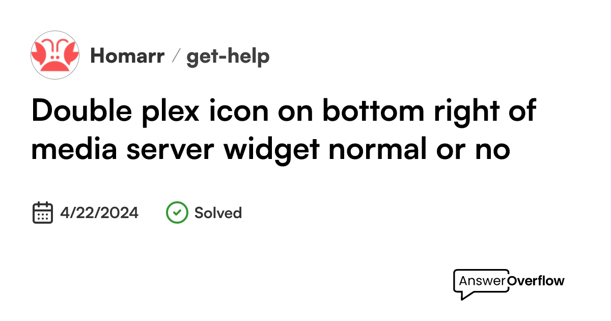 Double plex icon on bottom right of media server widget, normal or no ...