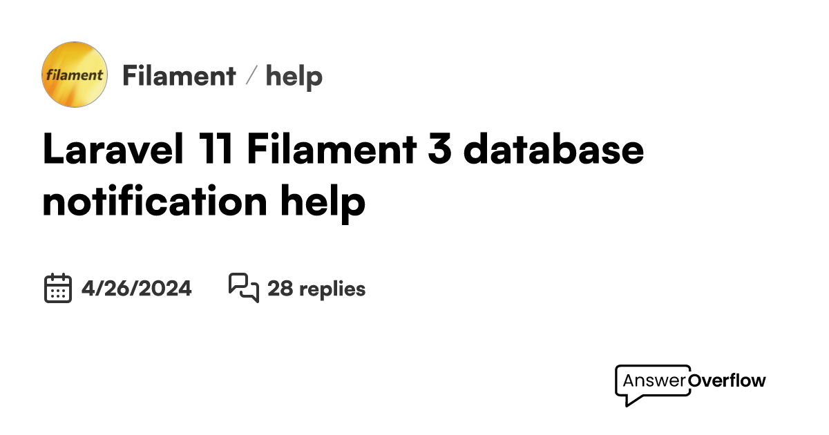 Laravel 11 Filament 3 database notification help - Filament