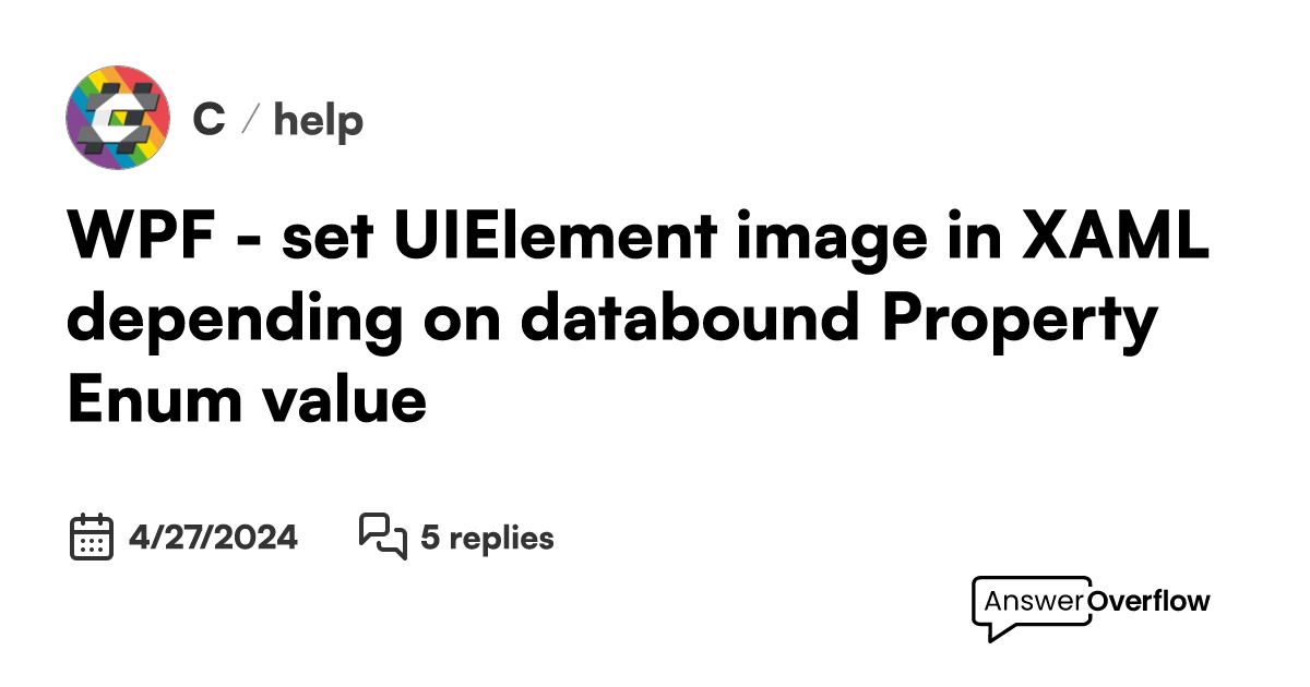 WPF - set UIElement (image) in XAML depending on databound Property Enum value - C#