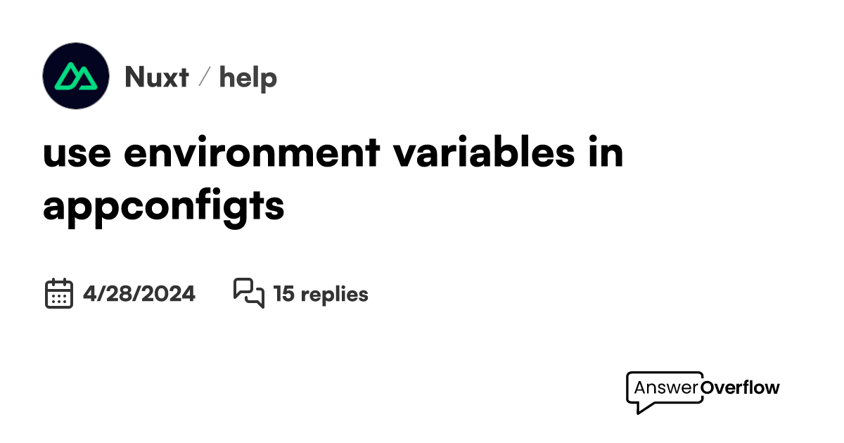 use environment variables in app.config.ts - Nuxt