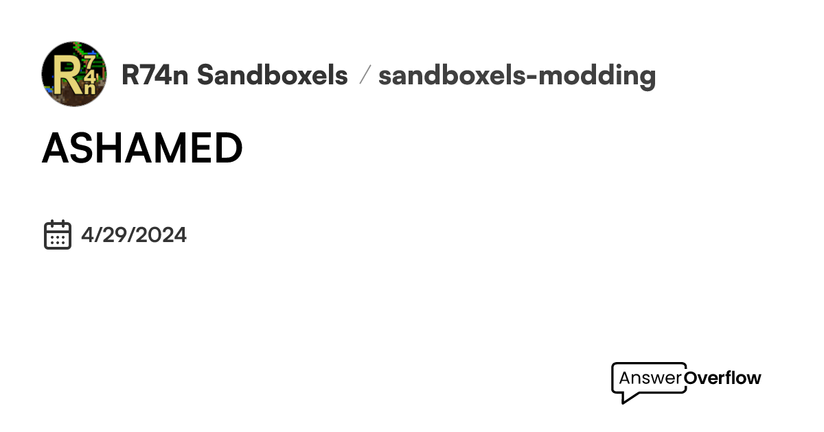 ASHAMED - ⛄ R74n / Sandboxels