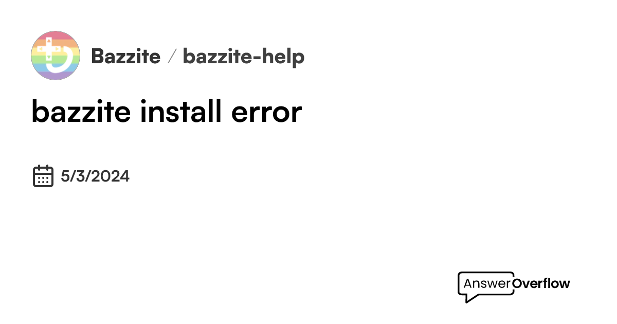 bazzite install error - Universal Blue