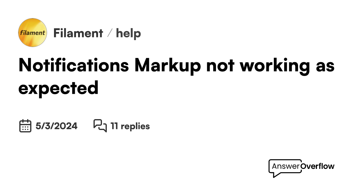Notifications Markup not working as expected? - Filament