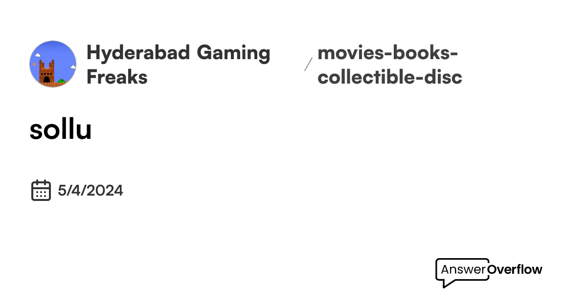 :sollu: - Hyderabad Gaming Freaks!🎮🇮🇳