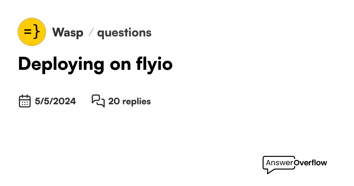 Deploying on fly.io - Wasp