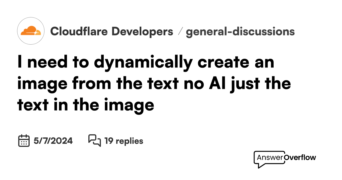 I need to dynamically create an image from the text (no AI just the text in the image ...