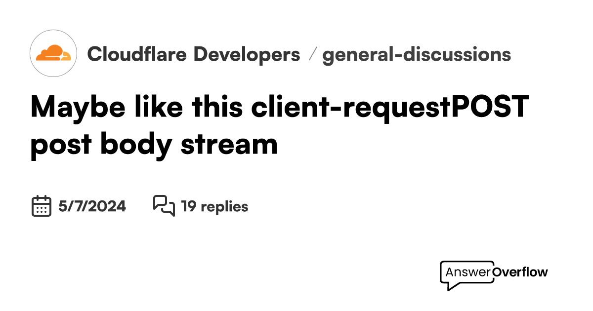 Maybe like this `$client->request('POST', '/post', ['body' => $stream]);` - Cloudflare Developers