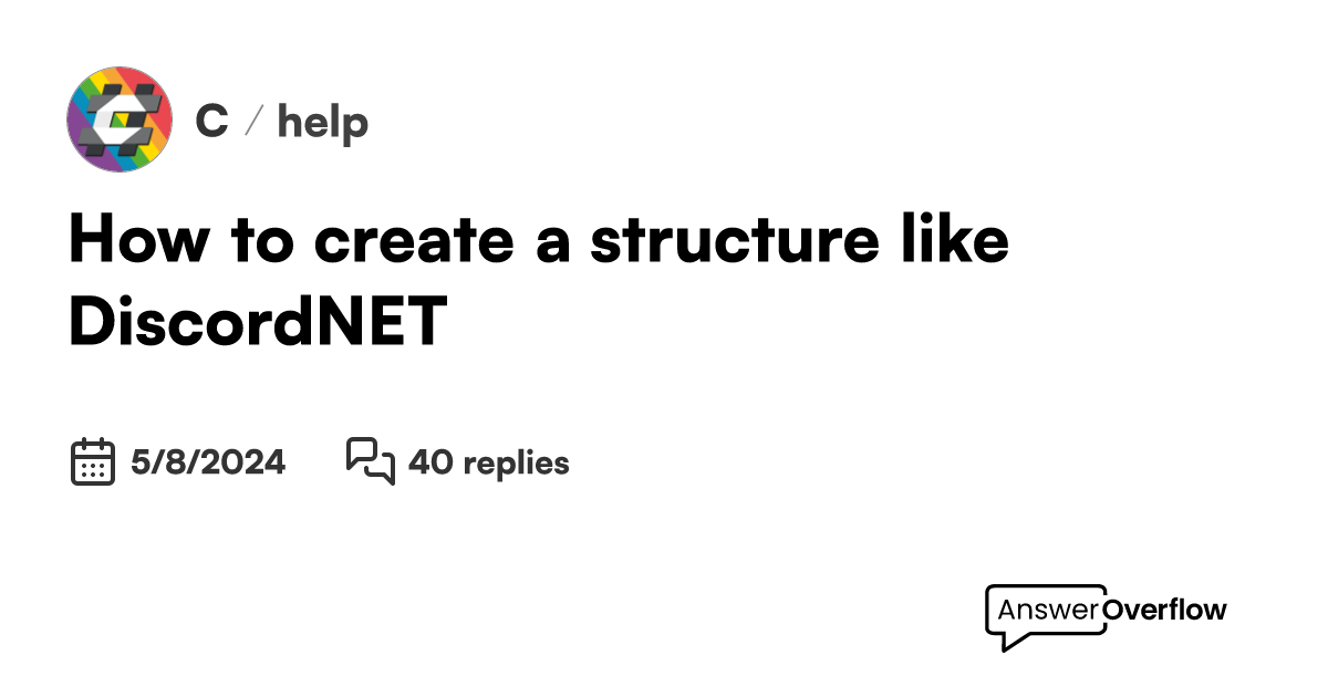 How to create a structure like Discord.NET - C#