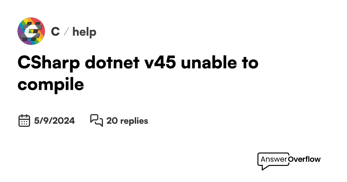 CSharp dotnet v4.5 unable to compile - C#