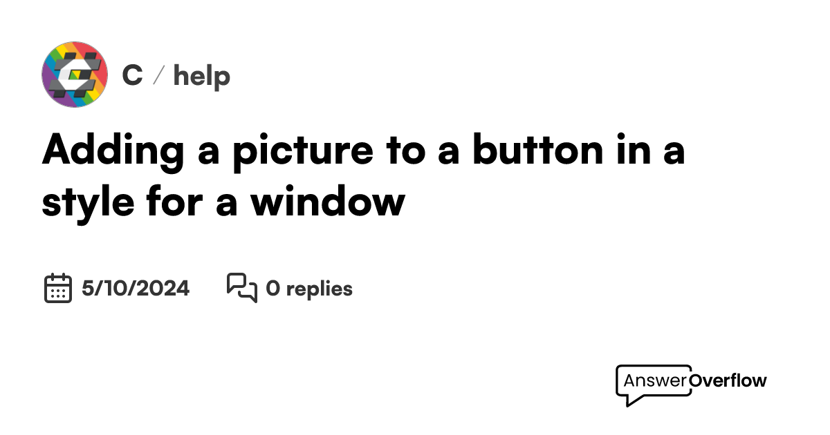 Adding a picture to a button in a style for a window - C#