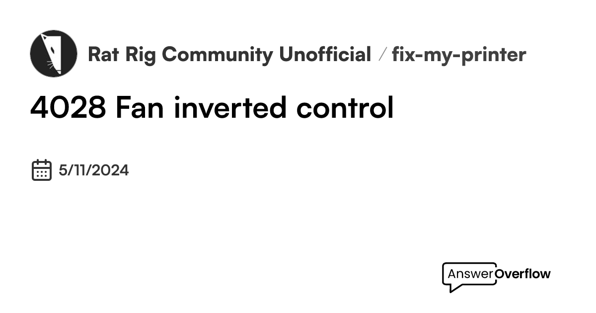 4028 Fan inverted control - Rat Rig Community [Unofficial]