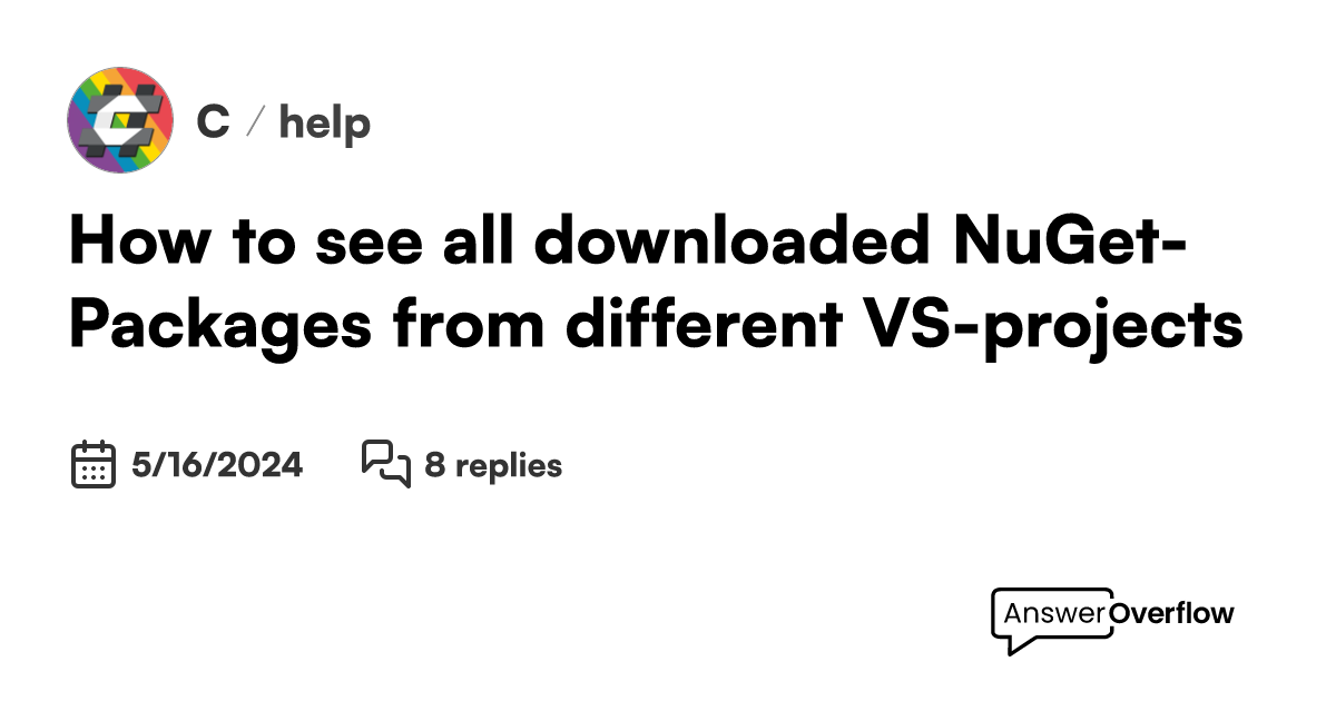 How to see all downloaded NuGet-Packages from different VS-projects? - C#