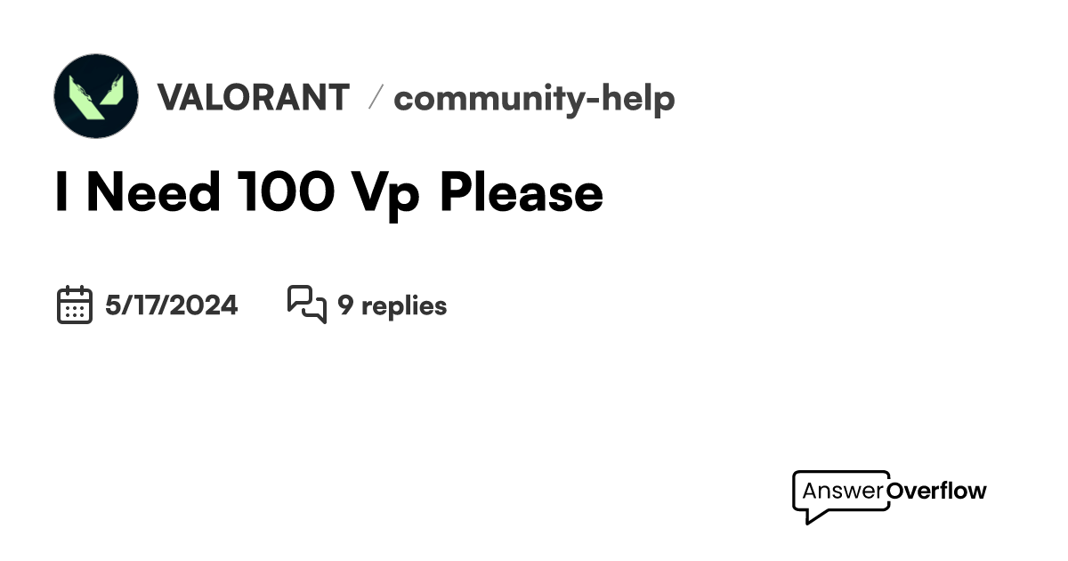 I Need 100 Vp Please - VALORANT