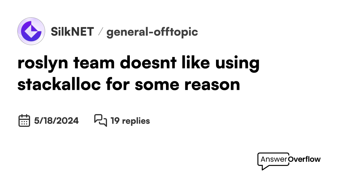 roslyn team doesn't like using stackalloc for some reason - Silk.NET