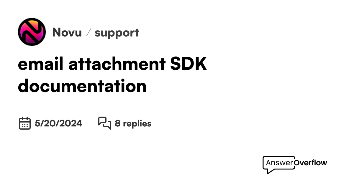 email attachment SDK documentation - Novu