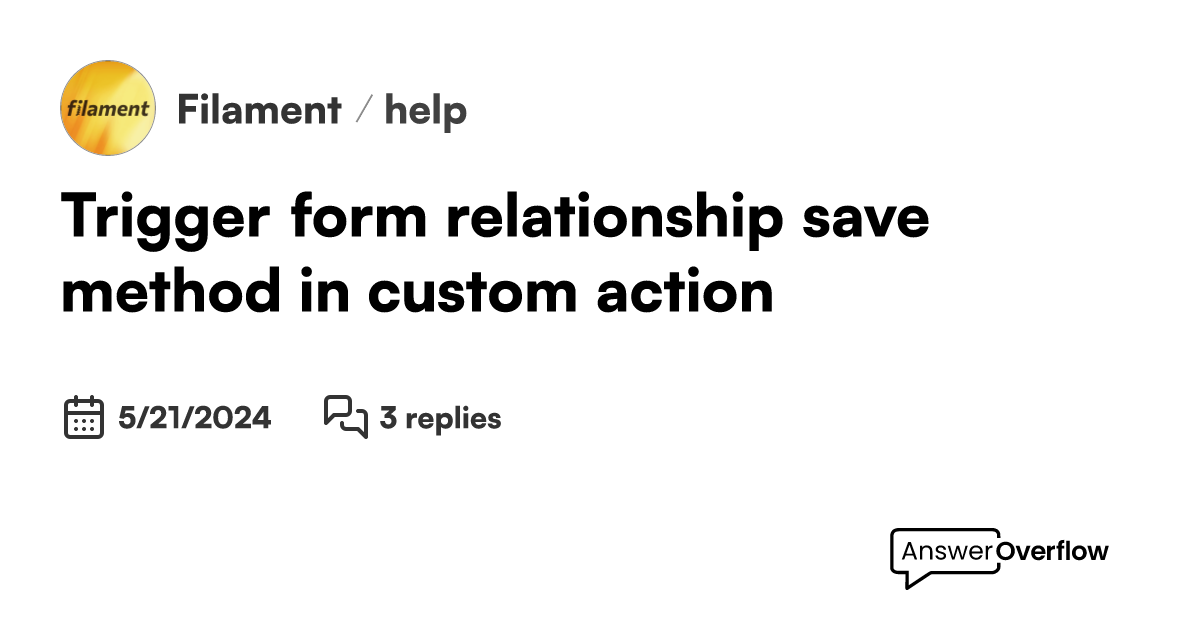 Trigger form + relationship save method in custom action? - Filament