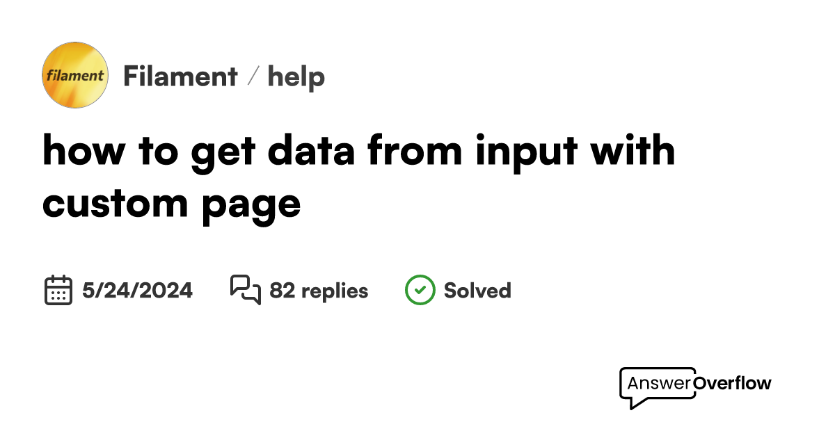 how to get data from input with custom page - Filament