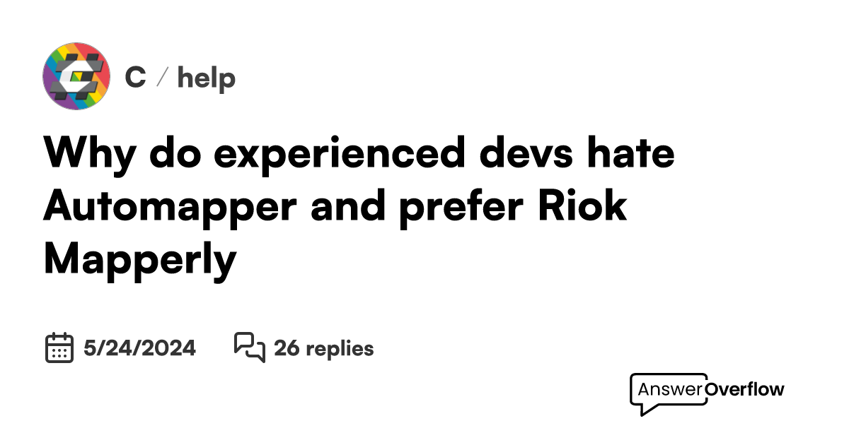 Why do experienced devs hate Automapper and prefer Riok Mapperly - C#