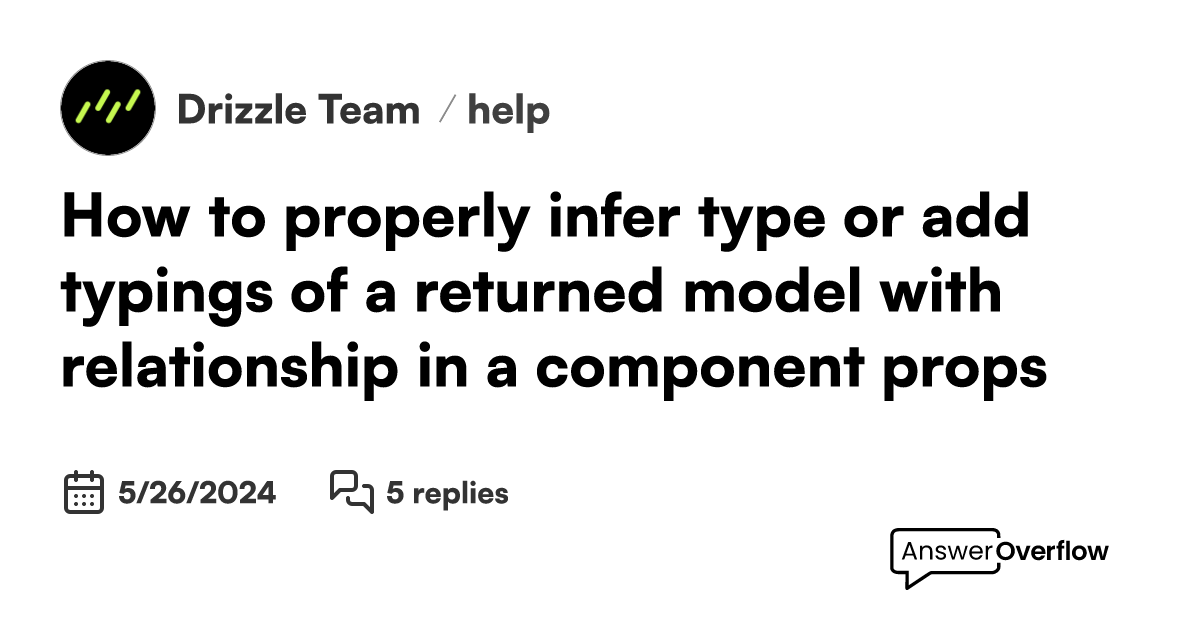 How to properly infer type or add typings of a returned model with relationship in a component ...