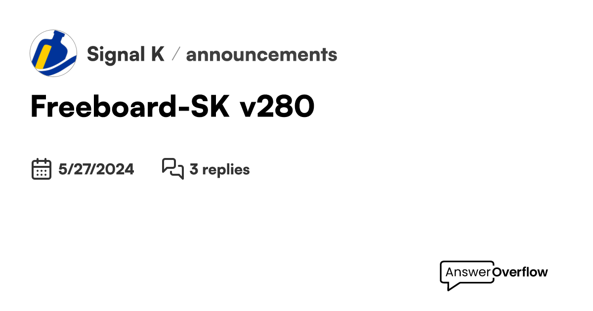 Freeboard-SK v2.8.0 - Signal K
