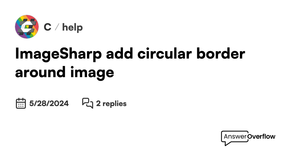 ImageSharp add circular border around image - C#