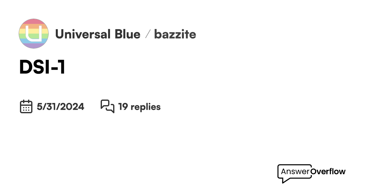 DSI-1 - Universal Blue