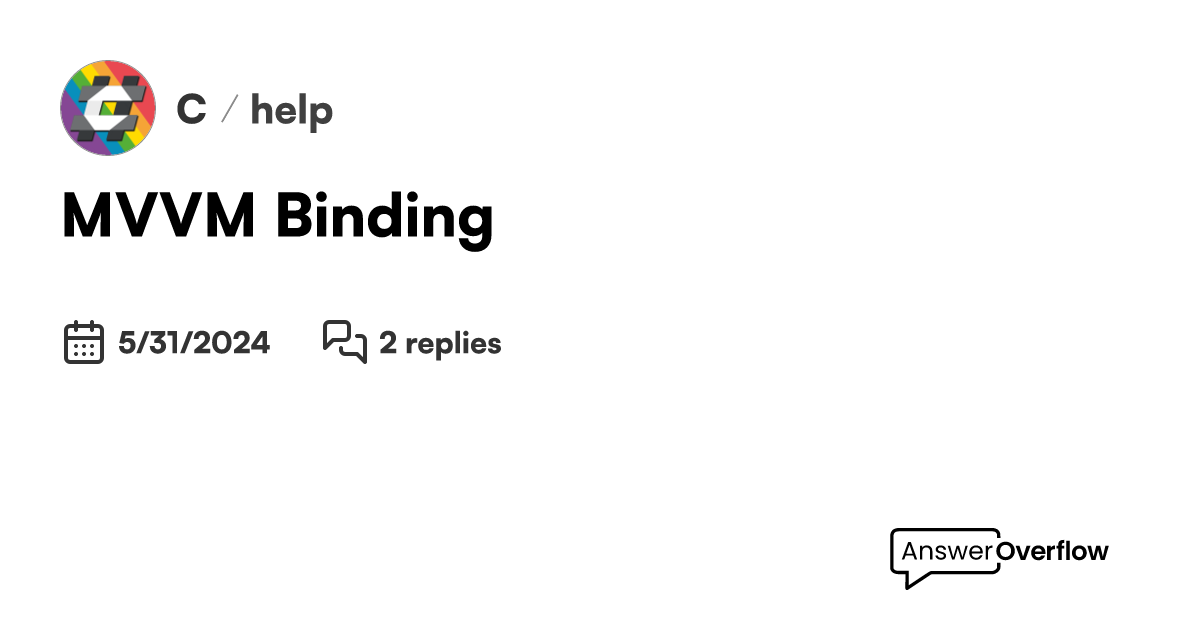 MVVM Binding - C#
