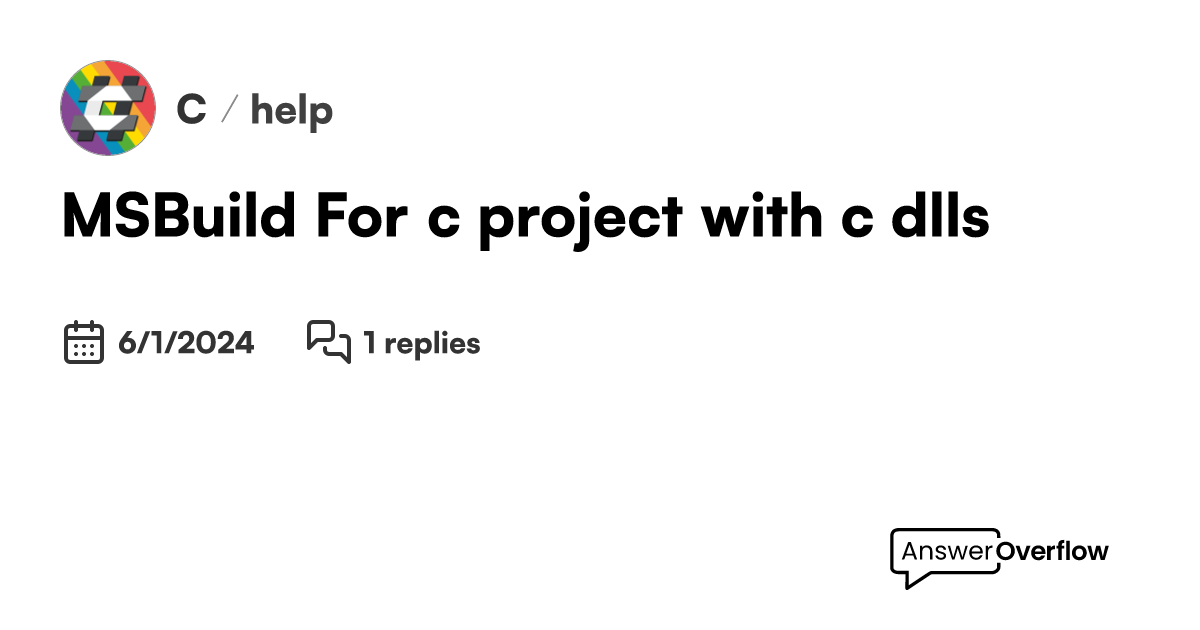 MSBuild For c# project with c++ dlls - C#