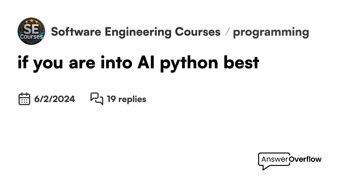if you are into AI python best - Software Engineering Courses (SECourses)