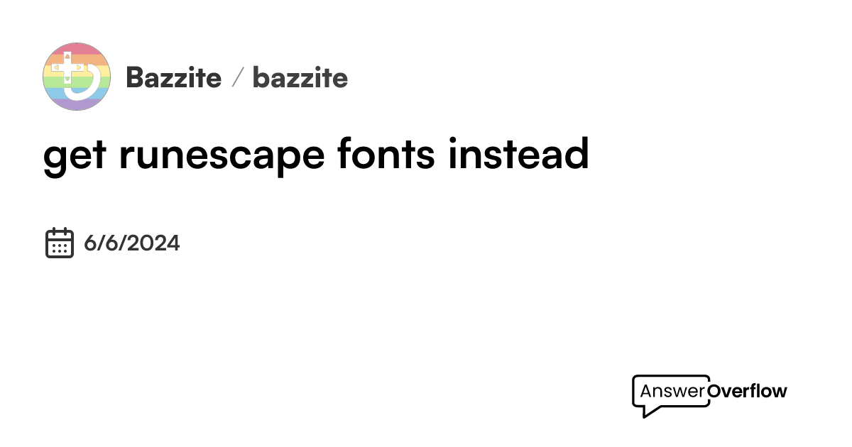 get runescape fonts instead - Universal Blue