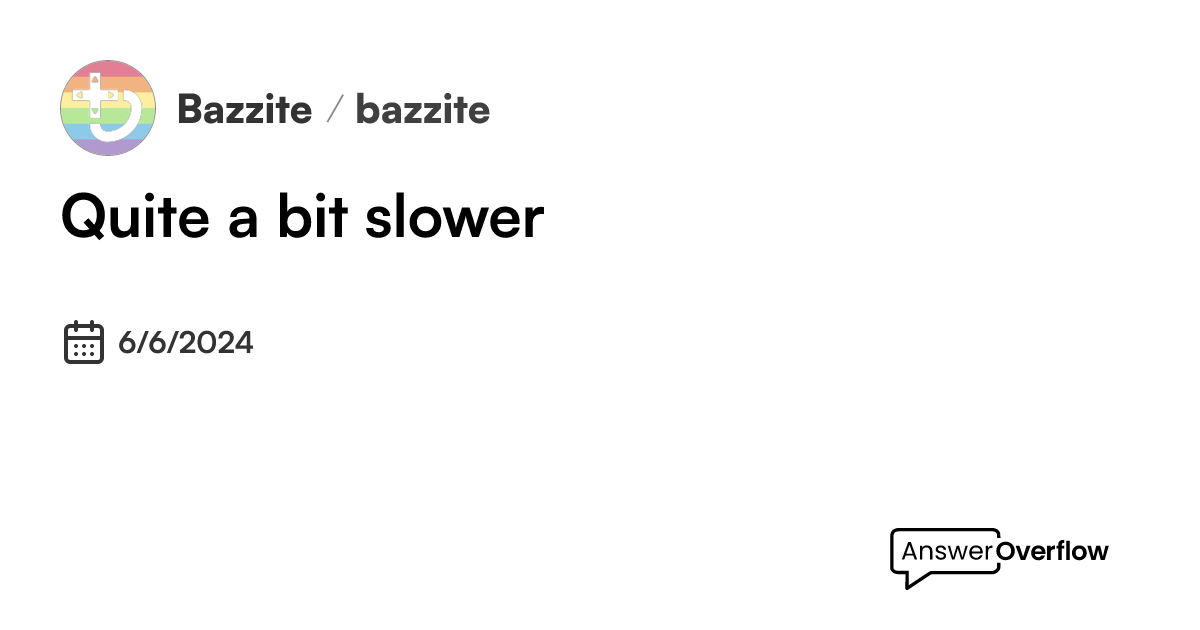 Quite a bit slower - Universal Blue