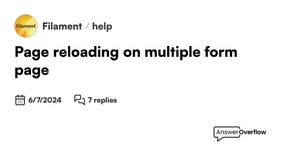 Page reloading on multiple form page - Filament