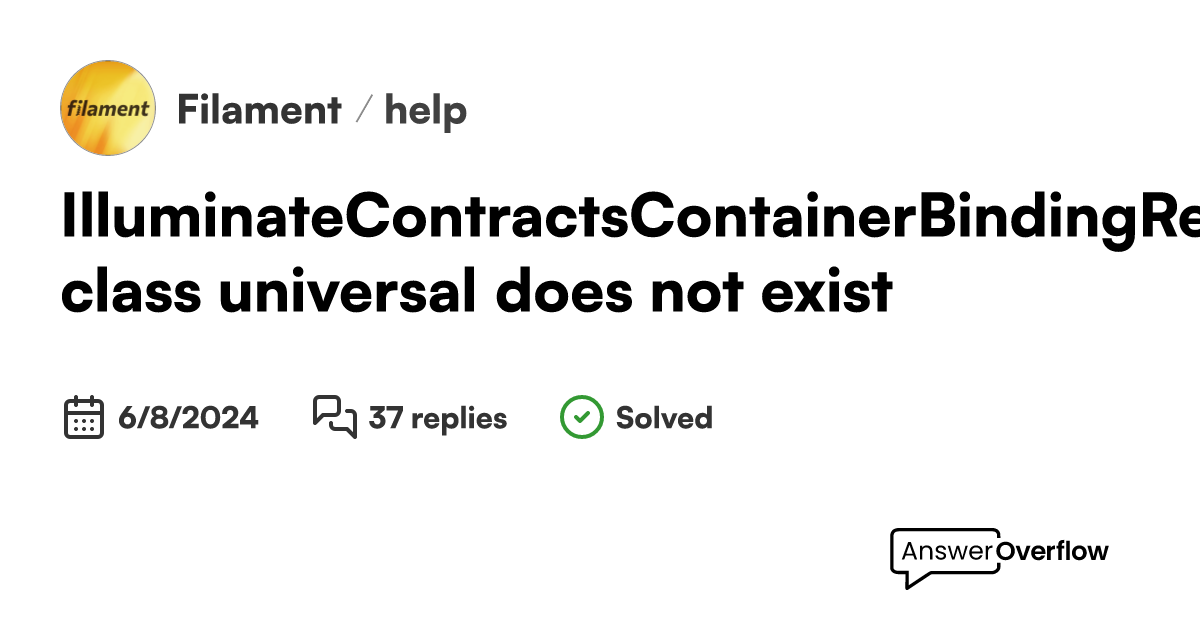 Illuminate\Contracts\Container\BindingResolutionExceptionTarget class [universal] does not exist ...