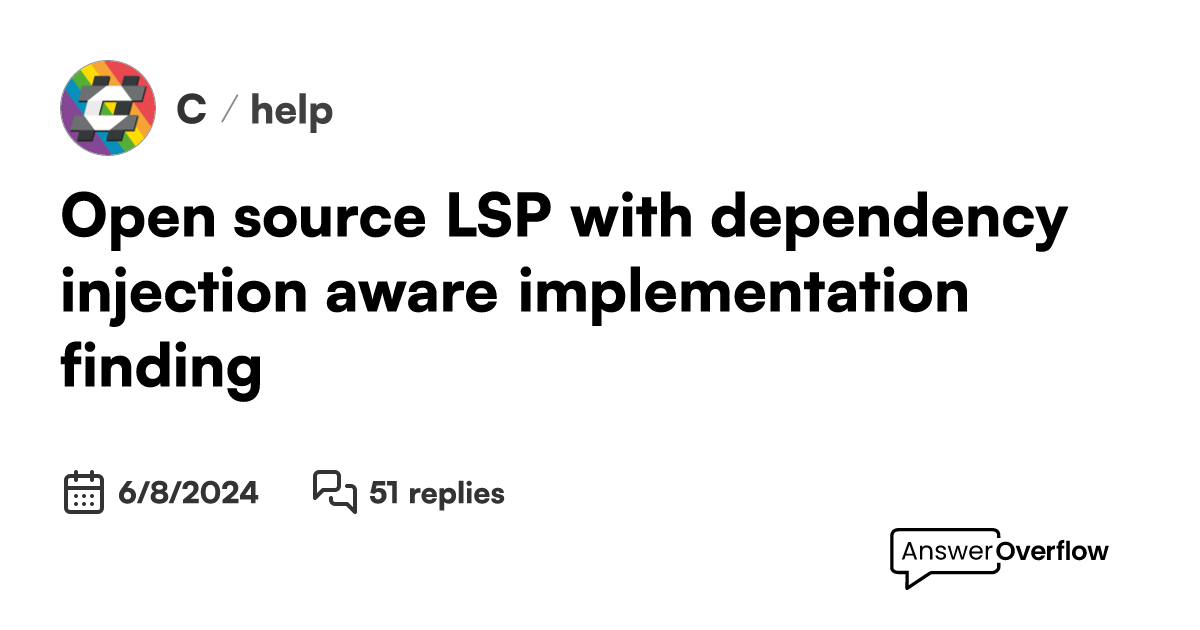 Open source LSP with dependency injection aware implementation finding? - C#