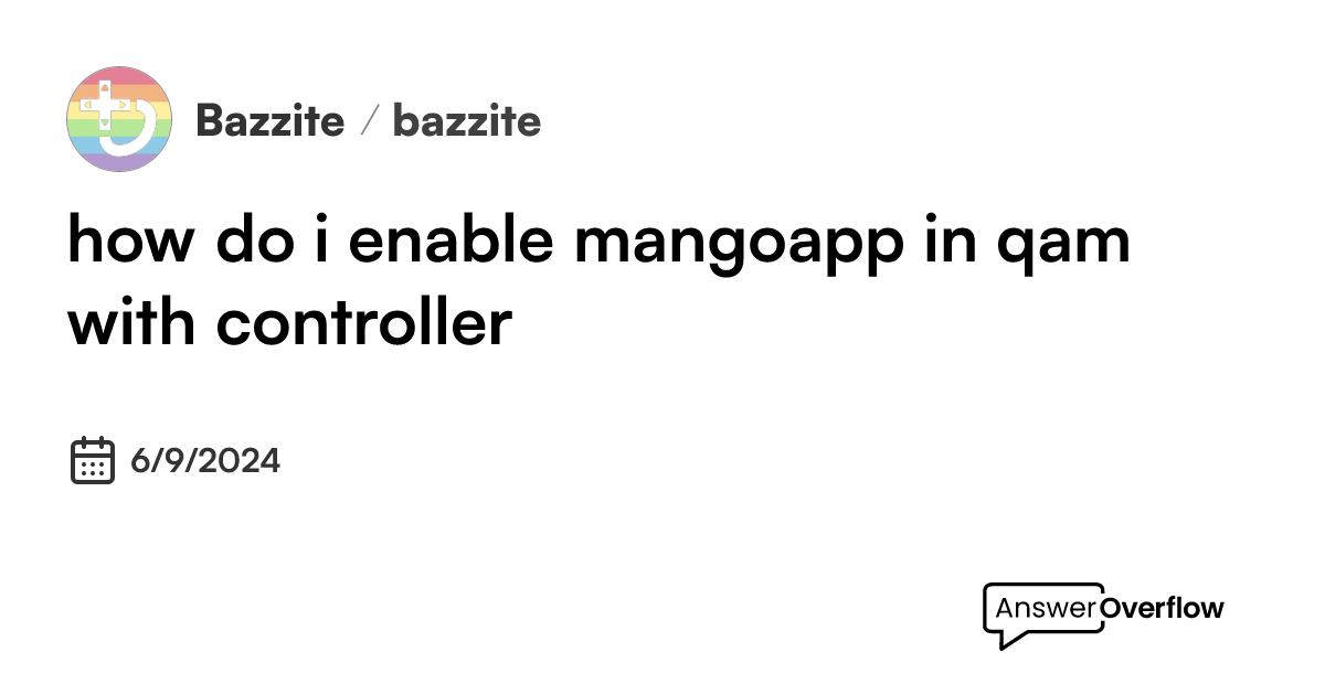how do i enable mangoapp in qam, with controller? - Universal Blue