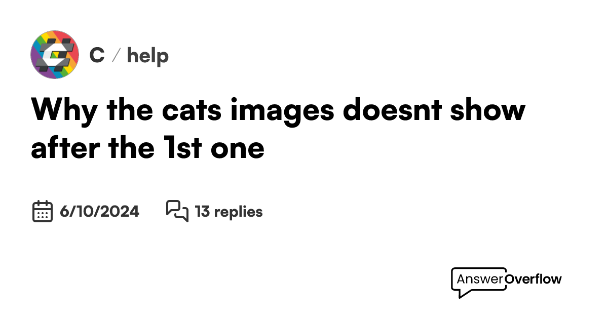 Why the cats images doesnt show after the 1st one? - C#