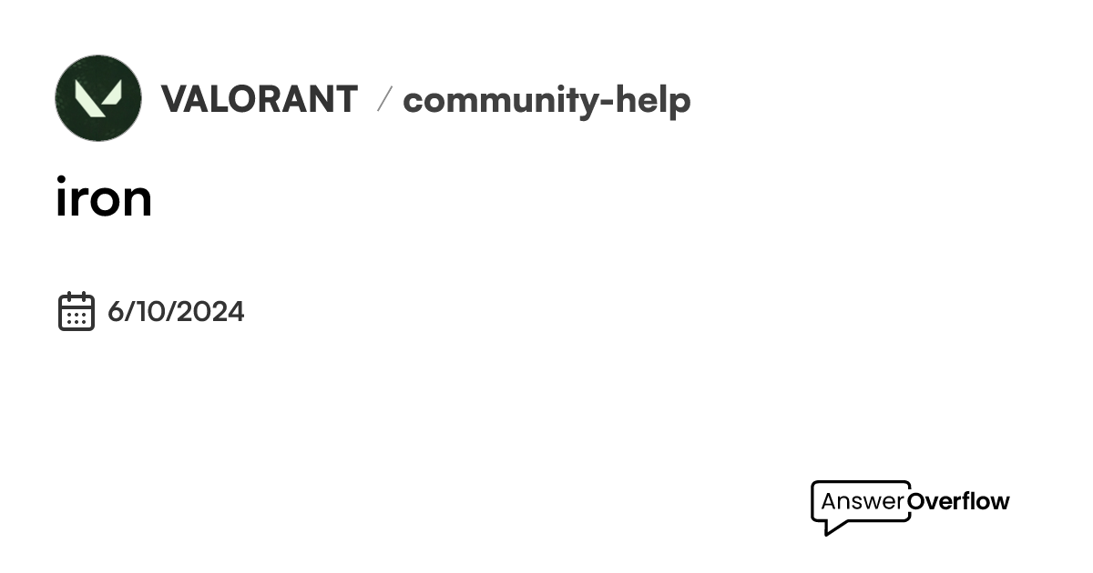 iron - VALORANT