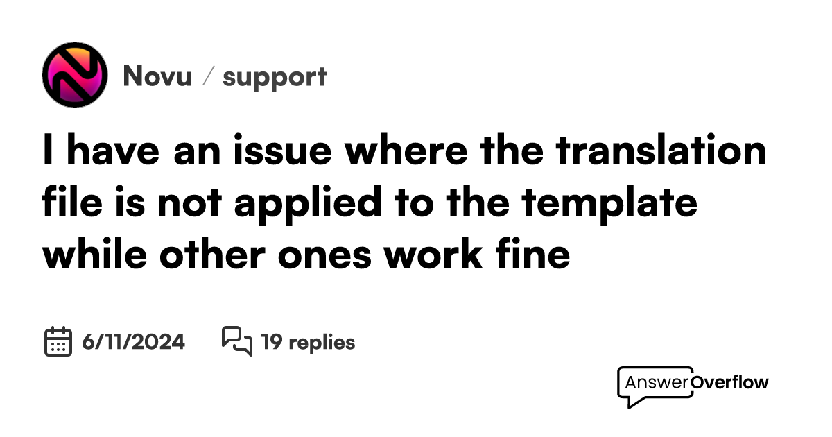 I have an issue where the translation file is not applied to the template while other ones work ...