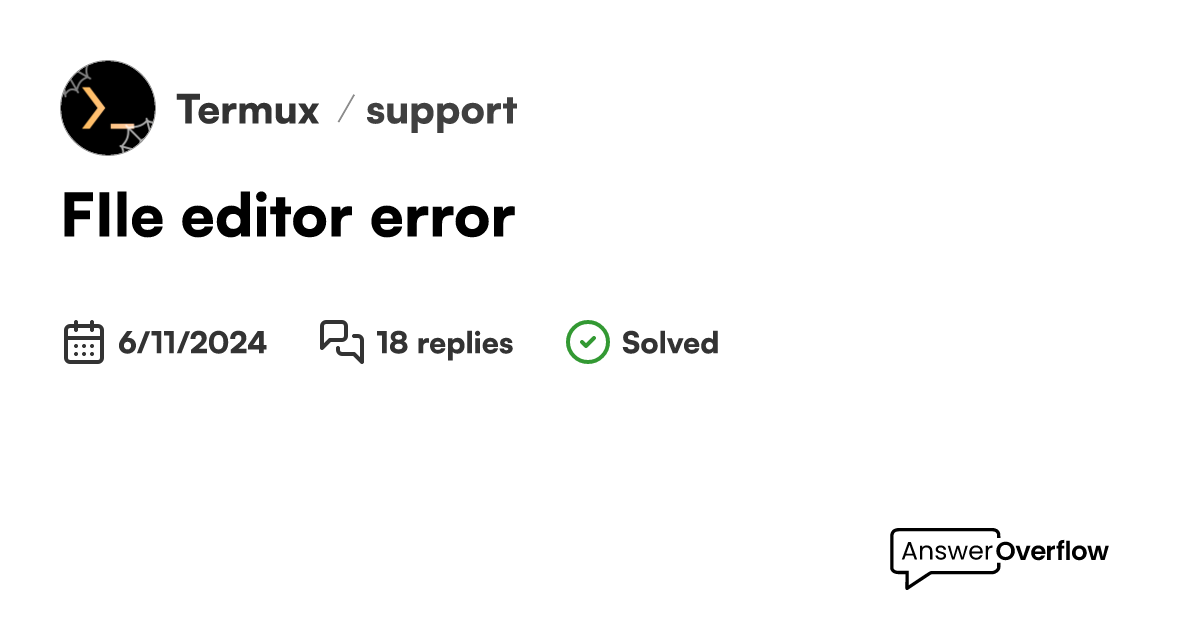 FIle editor error - Termux