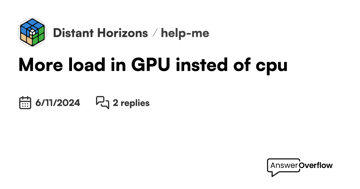 More Load In Gpu Insted Of Cpu Distant Horizons 6624