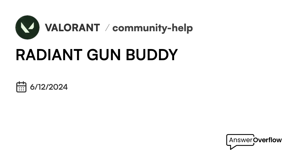 RADIANT GUN BUDDY - VALORANT