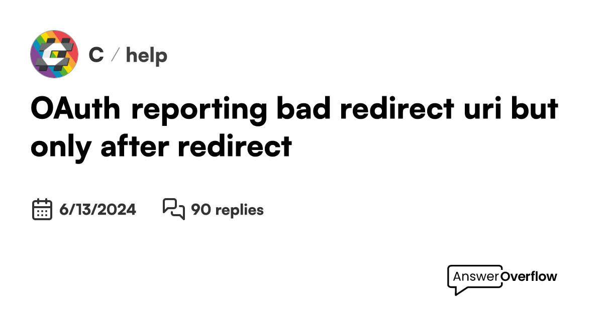 OAuth reporting bad redirect uri but only after redirect - C#