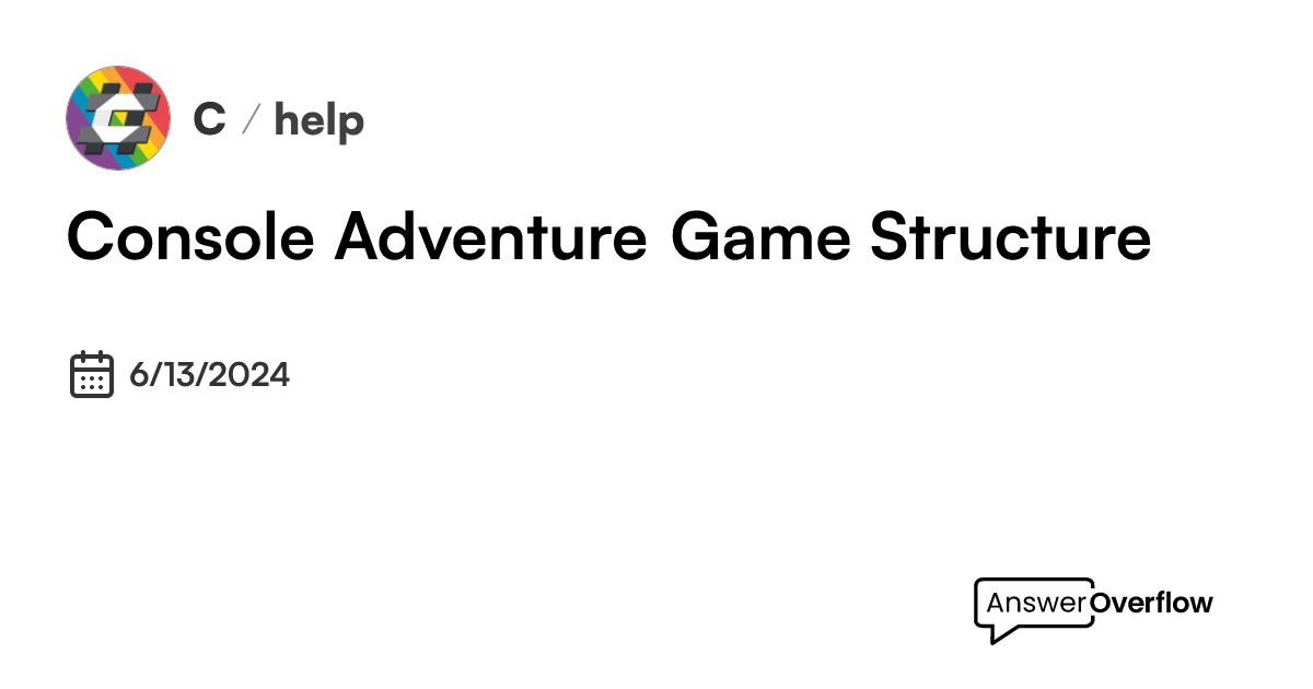 Console Adventure Game Structure - C#